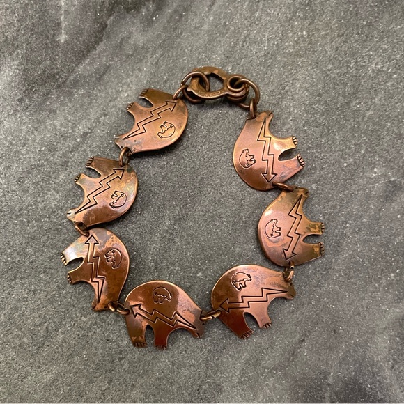 Vintage | Jewelry | Vintage Bear Copper Bracelet | Poshmark